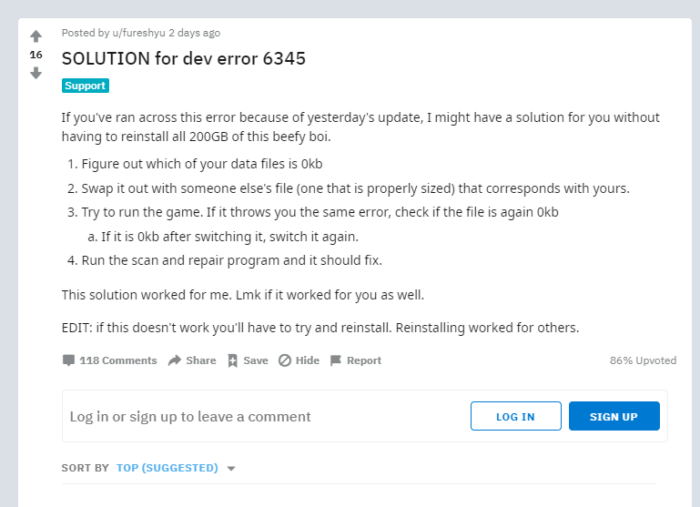 COD16 DEV ERROR 6345 目前搜集的修复方法 - 哔哩哔哩