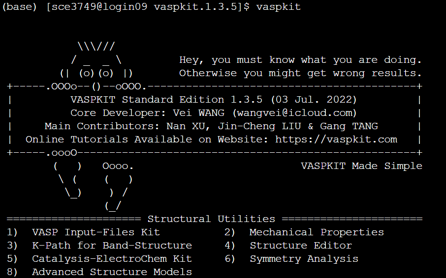 4 vaspkit 4-vaspkit