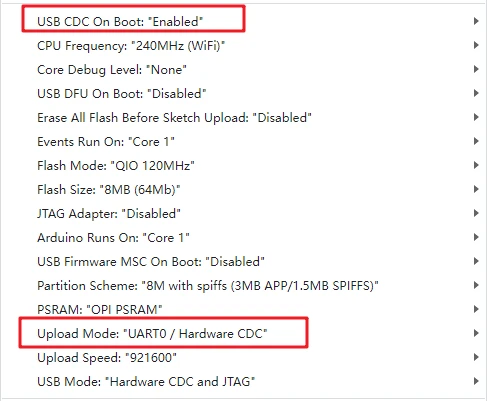 Arduino IDE中ESP32S3运行参数意义 - 哔哩哔哩