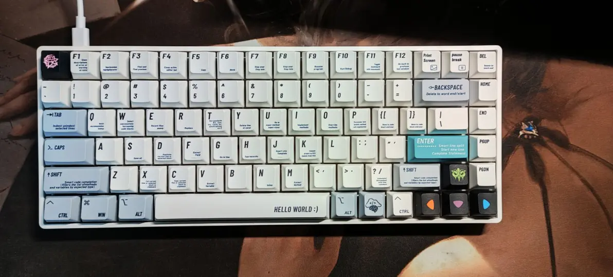 第一把客制化键盘——黑吉蛇dk84，静音宿舍系 - 哔哩哔哩