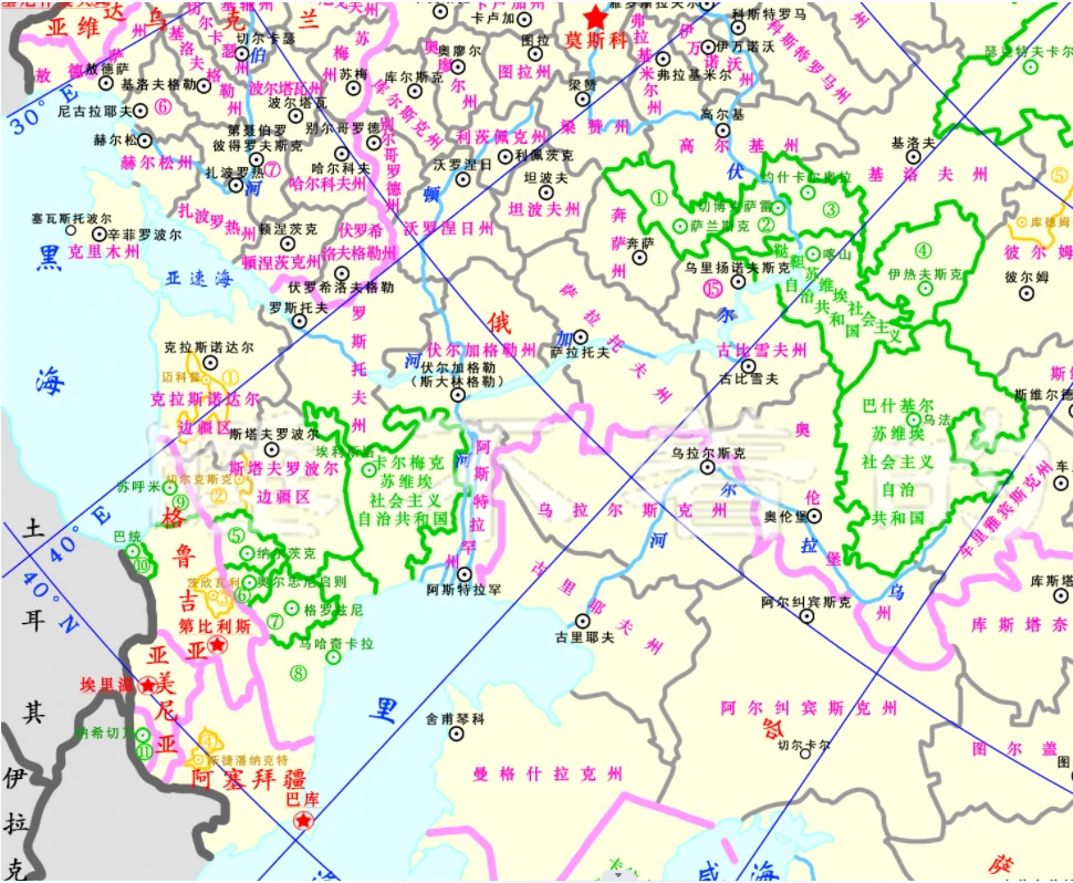 全网高清！推荐收藏！最清晰的苏联常设行政区划地图！（1985）【附苏联行政区划一览表 - 哔哩哔哩