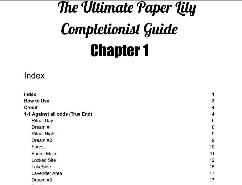 Paper Lily Chapter1 全结局+全流程+全攻略 - 哔哩哔哩