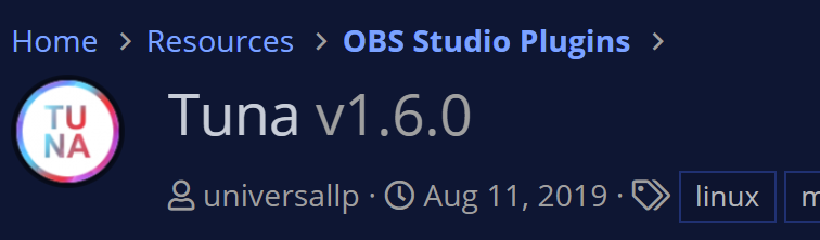 【OBS插件推荐】Tuna ｜开源免费的音乐播放器监控插件 - 哔哩哔哩
