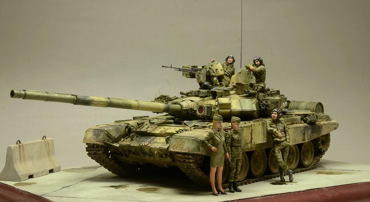 MENG俄罗斯T90A主战坦克制作（涂装旧化篇） - 哔哩哔哩