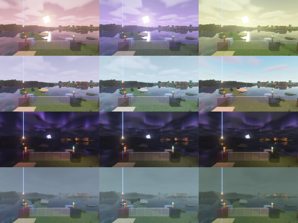 Iris加载器下《我的世界》80款光影的效果测试图 - 哔哩哔哩