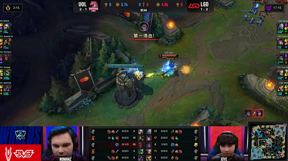 LOL：上中单杀却资源全丢LGD再次失利，UOL老鼠一拖四带队翻盘！ - 哔哩哔哩