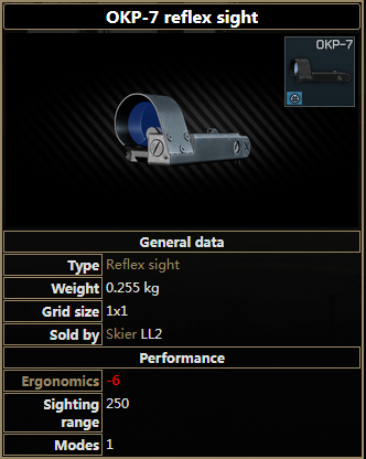 逃离塔科夫配件科普第三期:OKP-7 反射式红点镜， - 哔哩哔哩