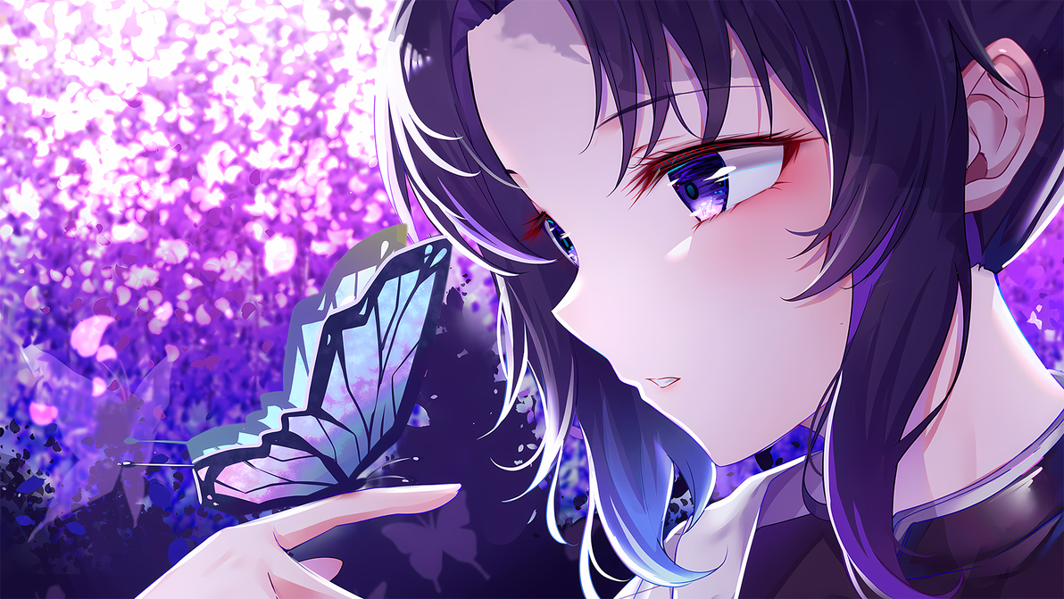 【Wallpaper Engine】晚上好，今晚的月色真美啊 | 蝴蝶忍 | 壁纸分享 #18 - 哔哩哔哩