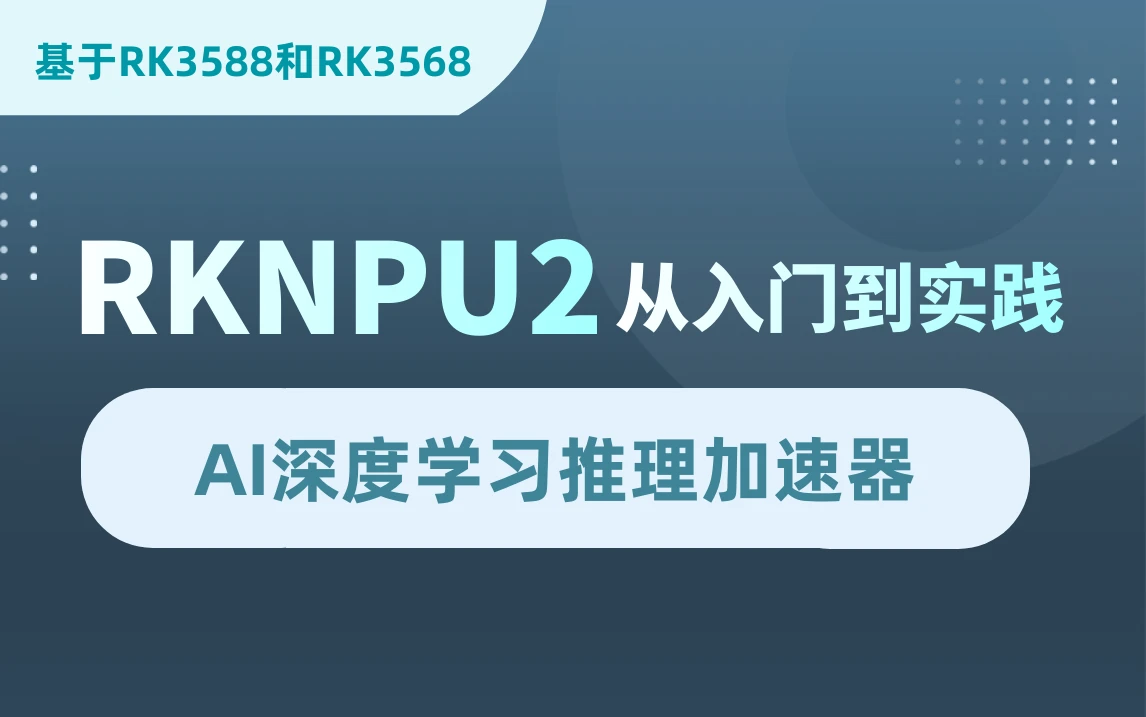 视频教程 | RKNPU2 从入门到实践一套搞定！ - 哔哩哔哩
