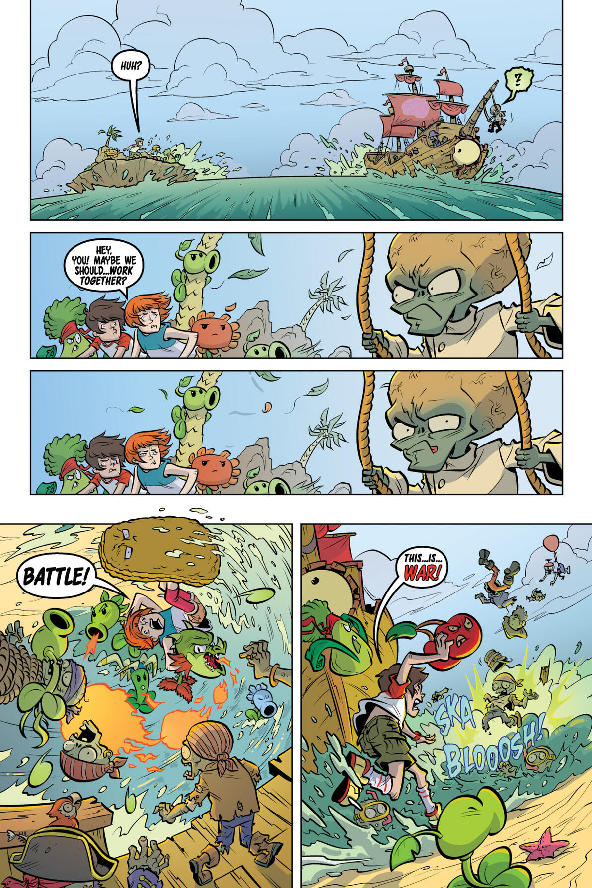 《Plants vs Zombies》（植物大战僵尸）漫画高清彩色电子扫描原版，合订本2 - 哔哩哔哩