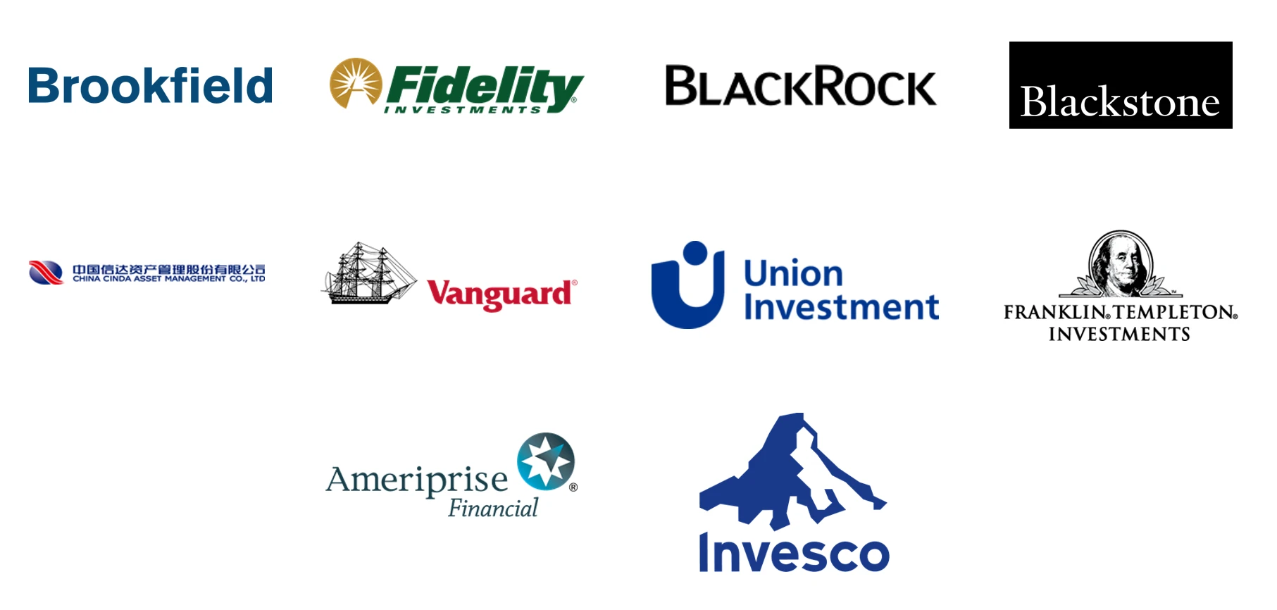 Logos for Brand Finance Asset & Management 10 2023 - 哔哩哔哩