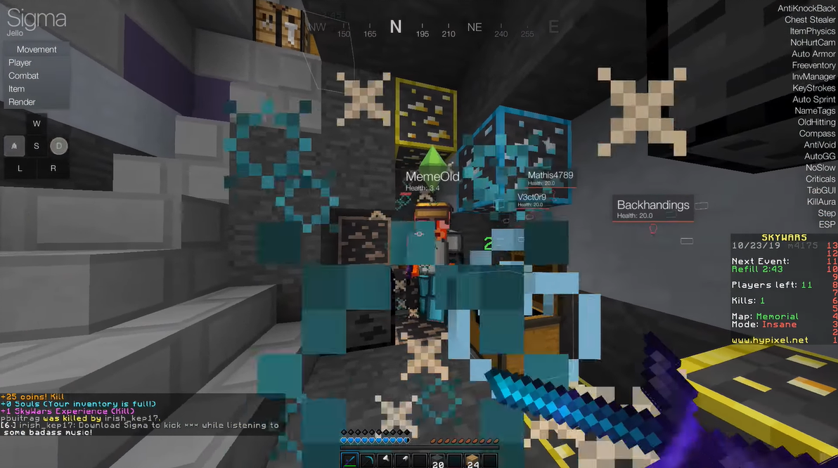 Minecraft Hack Client 各大厂总结 - 哔哩哔哩