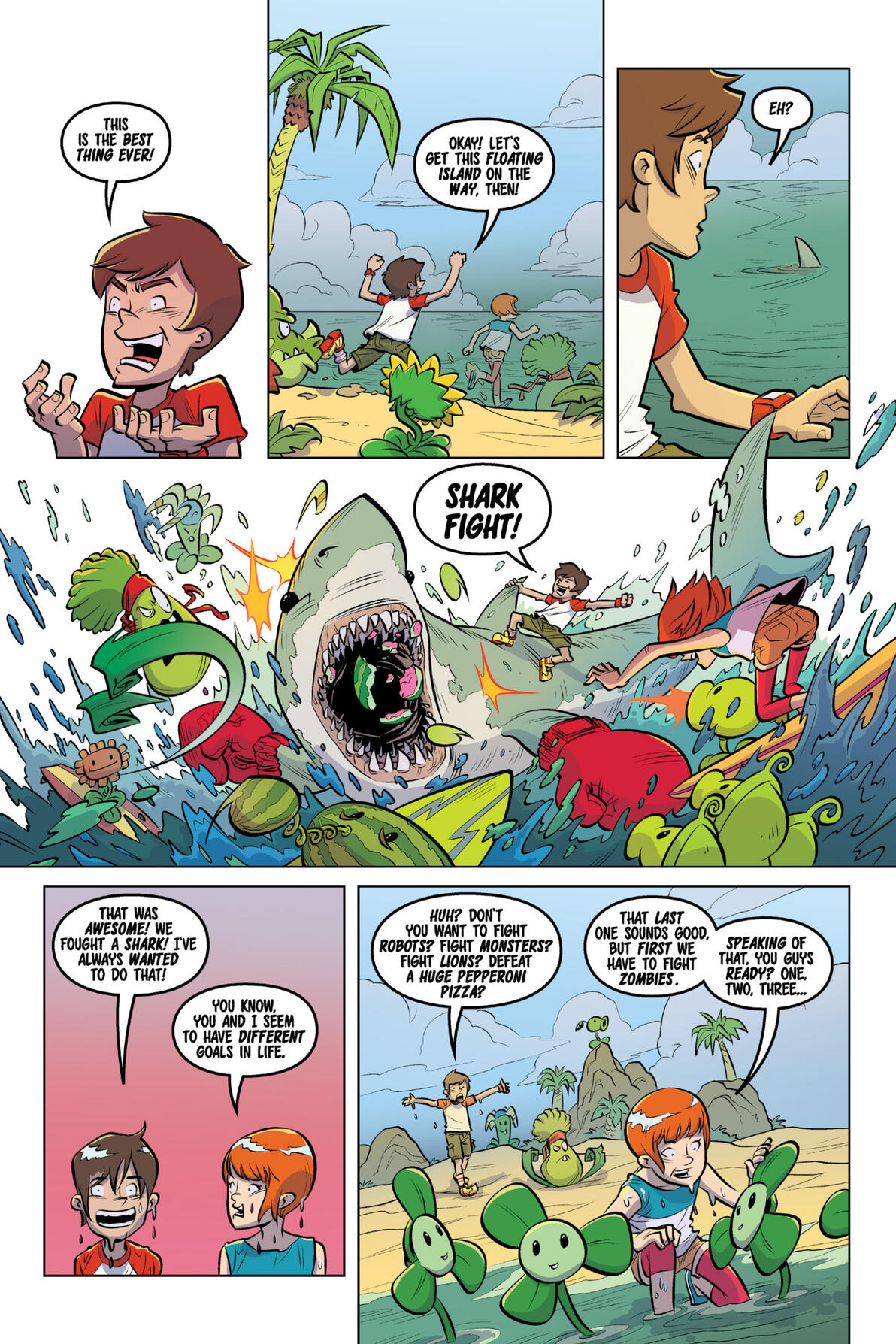 《Plants vs Zombies》（植物大战僵尸）漫画高清彩色电子扫描原版，合订本2 - 哔哩哔哩