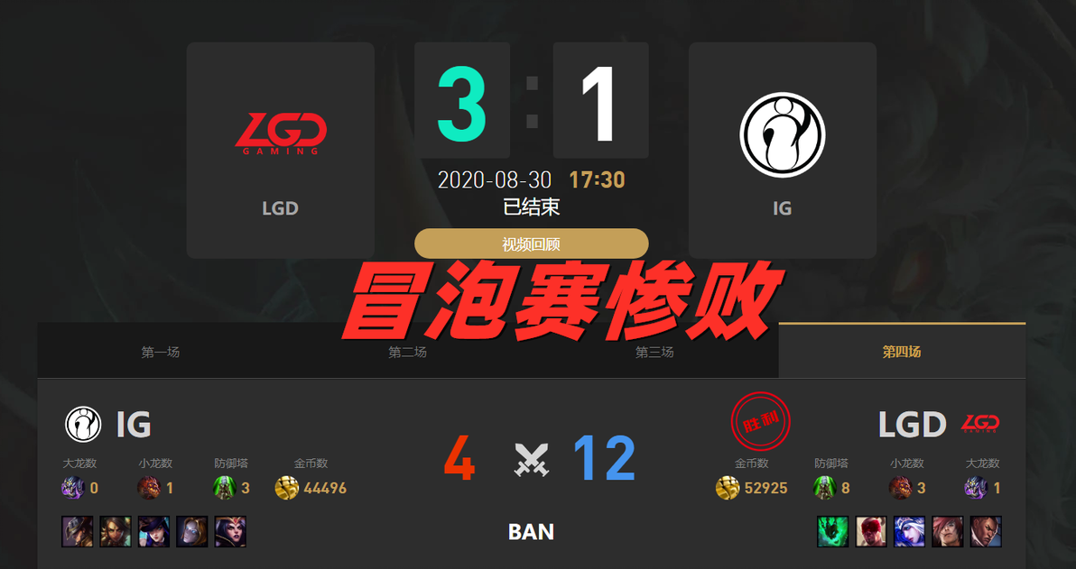 IG输给LGD后，中单Rookie深夜发文，只有五个字，却让粉丝泪目 - 哔哩哔哩