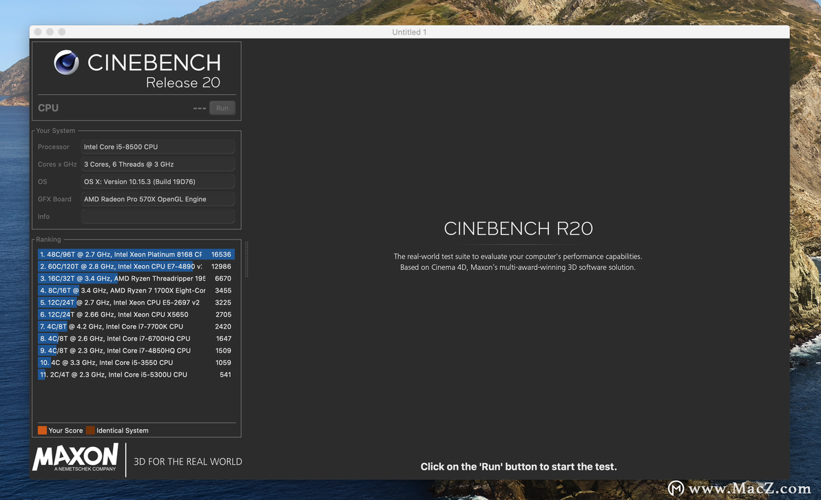 Cinebench R23 for Mac(GPU显卡检测跑分) R23.200免费版 - 哔哩哔哩