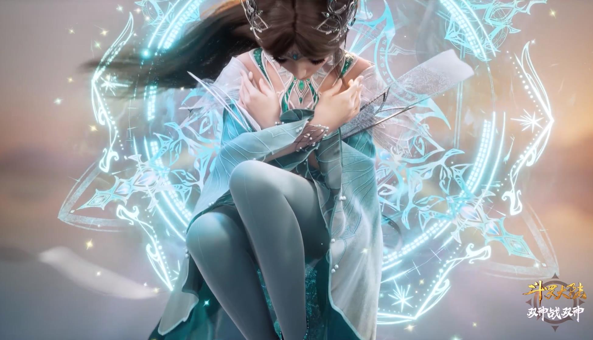 宁荣荣神装绝美亮相,高开叉流仙裙秀长腿,半蹲抱胸太会玩了 哔哩哔哩
