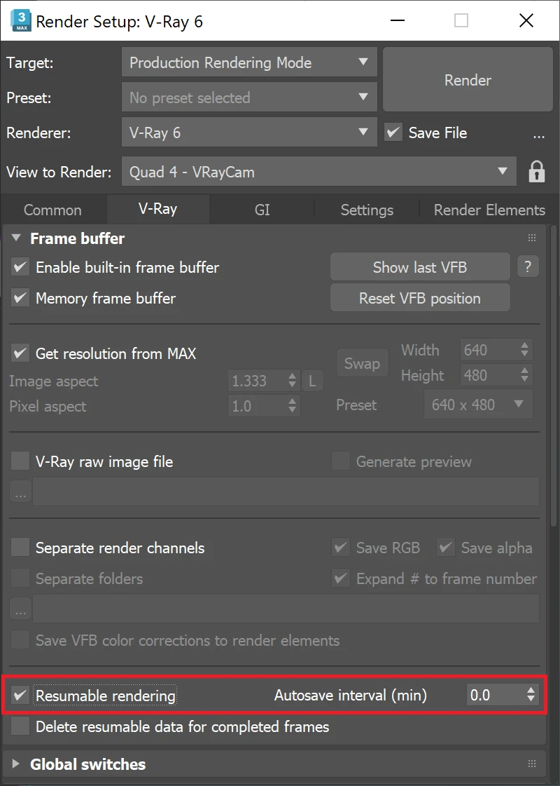 vray6.0 for 3dmax如何在停止渲染后恢复渲染？ - 哔哩哔哩