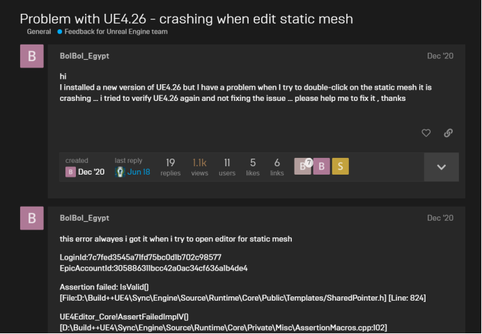 解决UE4无法打开静态网格体的BUG - 哔哩哔哩