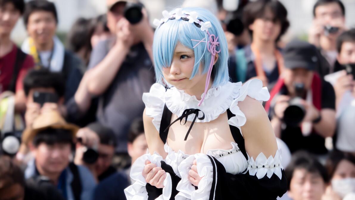 COSPLAY | 日本C96 美少女coser enako蕾姆COS图集，这也太nice了吧！ - 哔哩哔哩