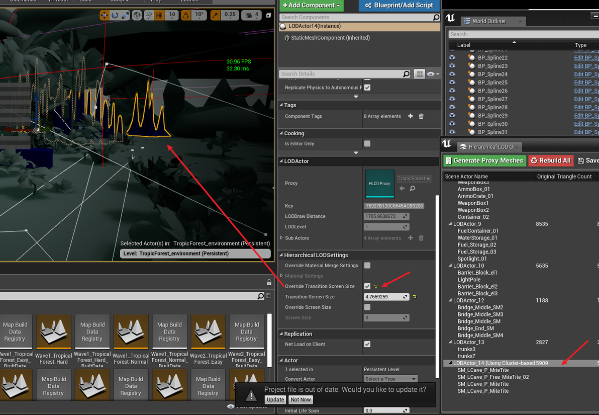 【UE4】HLOD和代理模型、实例化静态模型 - 哔哩哔哩