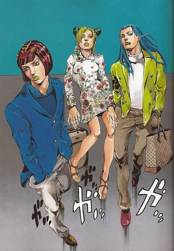 《JOJO奇妙冒险》与Gucci合作漫画《徐伦，飞向Gucci》 - 哔哩哔哩