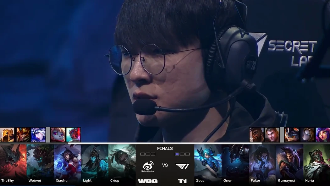 T1 3：0 WBG，获得英雄联盟S13总决赛冠军，Faker成为传奇！ - 哔哩哔哩