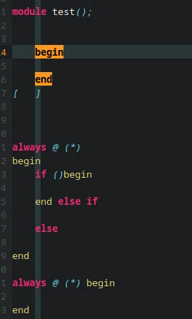 vim/Gvim verilog begin end配对高亮 - 哔哩哔哩