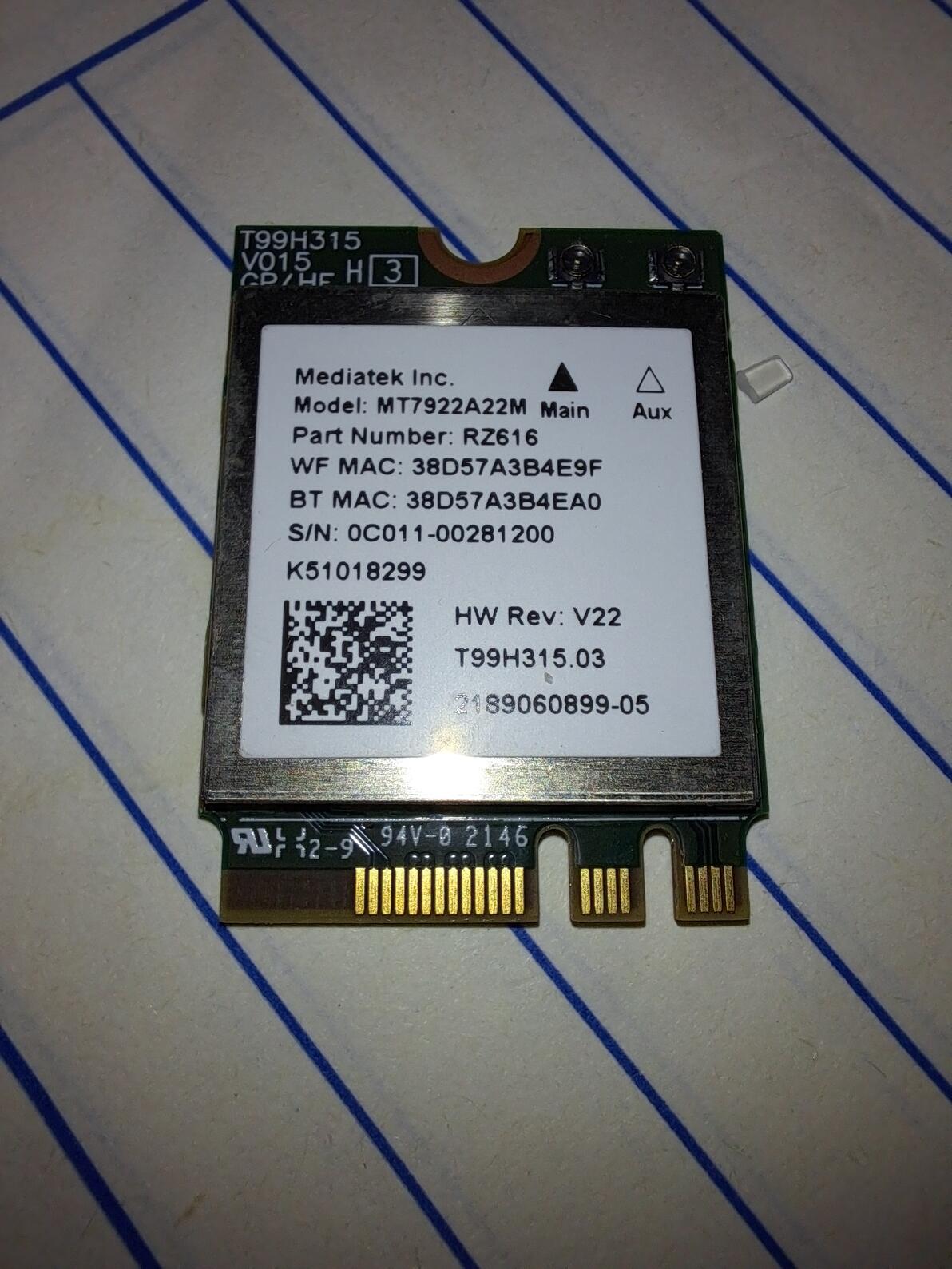 联发科MT7922(Filogic 330)AMD RZ616 WIFI6E无线网卡简评 - 哔哩哔哩