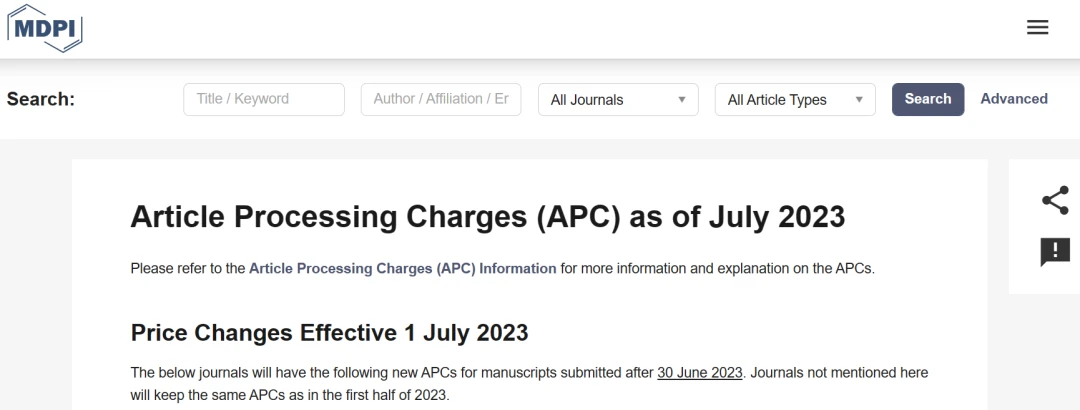 收割加剧，OA出版社MDPI超90种期刊的版面费将要上涨，最高增长9300 - 哔哩哔哩