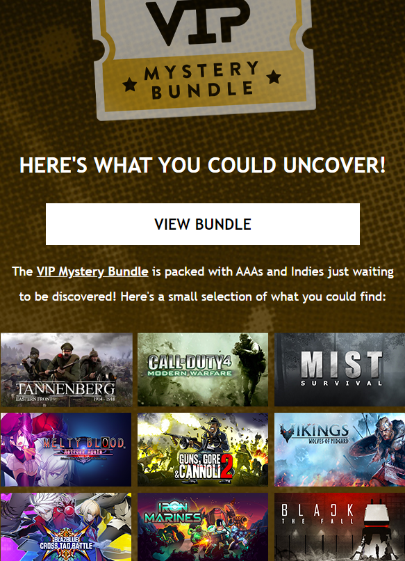 F站《VIP神秘礼包/VIP Mystery Bundle》可能掉落的游戏一览，福袋抽包！ - 哔哩哔哩