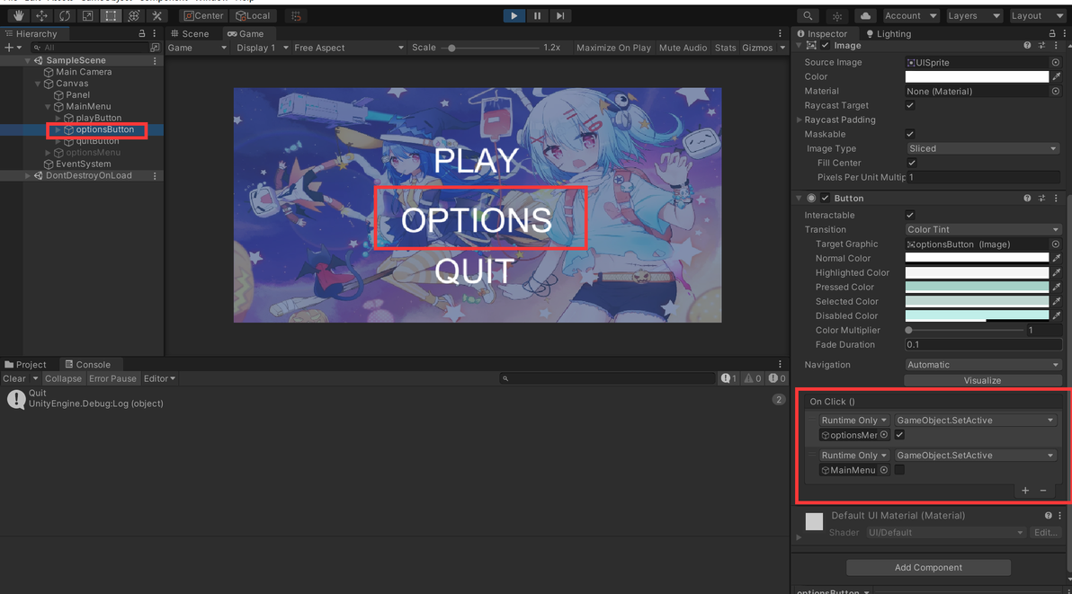 UNITY游戏菜单制作（简易） - 哔哩哔哩