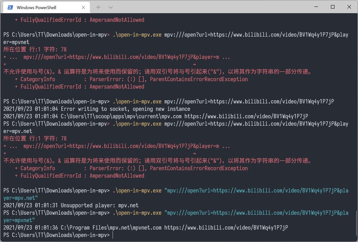 Win10上调用mpv播放浏览器视频 - 哔哩哔哩