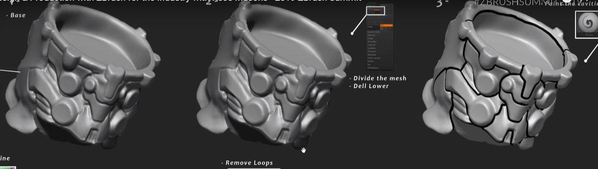 关于平整清理zbrush硬表面的一些技巧 - 哔哩哔哩