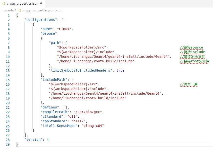 VS Code中添加Geant4、Root的外部库 - 哔哩哔哩