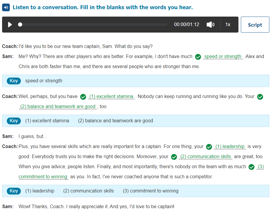 新世界交互英语第二版视听说Unit 4 Competition答案 - 哔哩哔哩