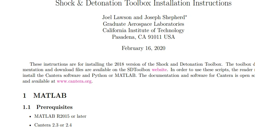 Cantera+Matlab+SDToolbox（冲击与爆轰工具箱） - 哔哩哔哩