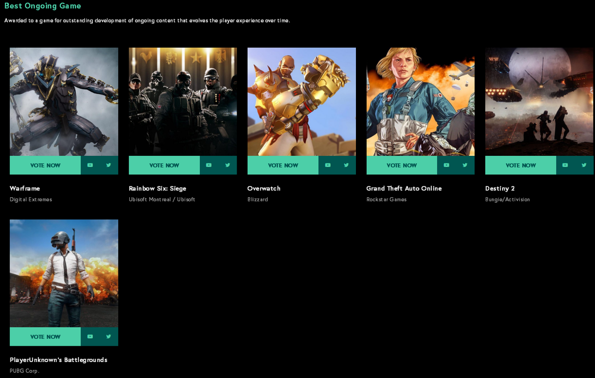 “游戏界奥斯卡”TGA-2017提名公布（全部名单） - 哔哩哔哩
