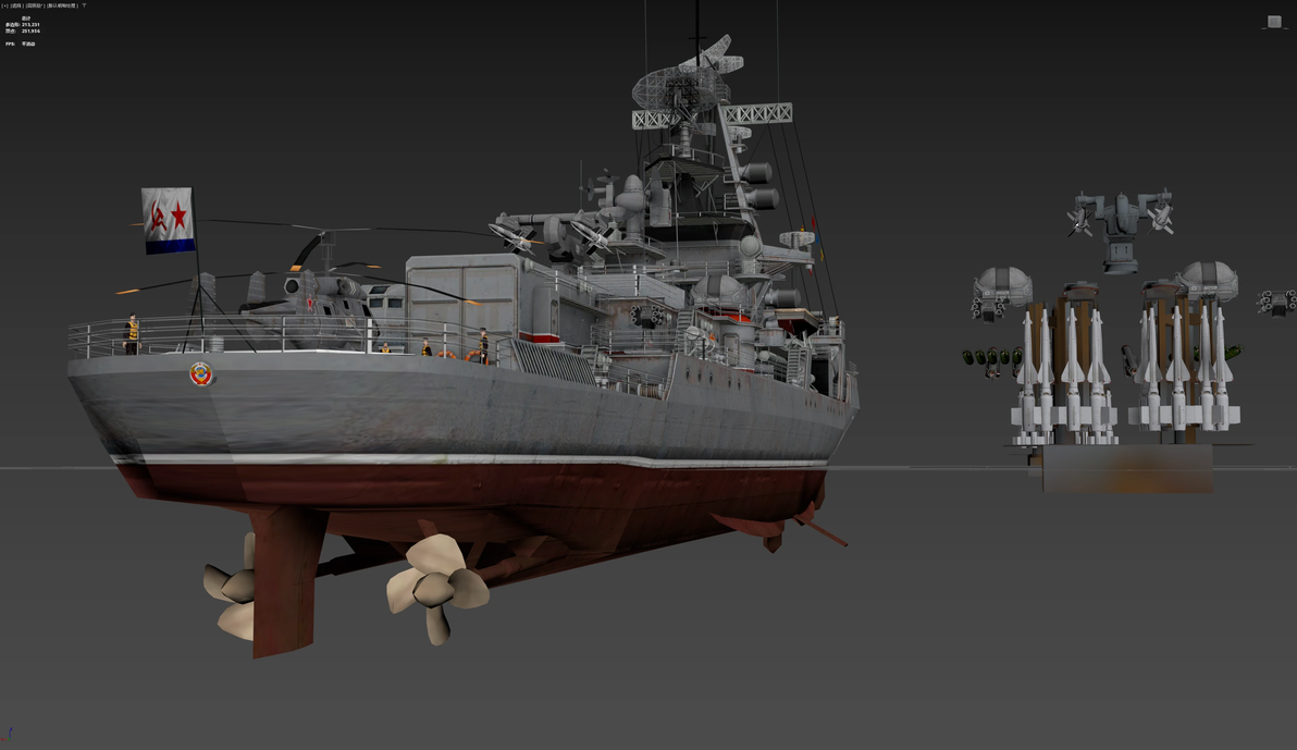 苏联 克里斯塔I级Kresta I 1134型 金雕 巡洋舰 - 哔哩哔哩