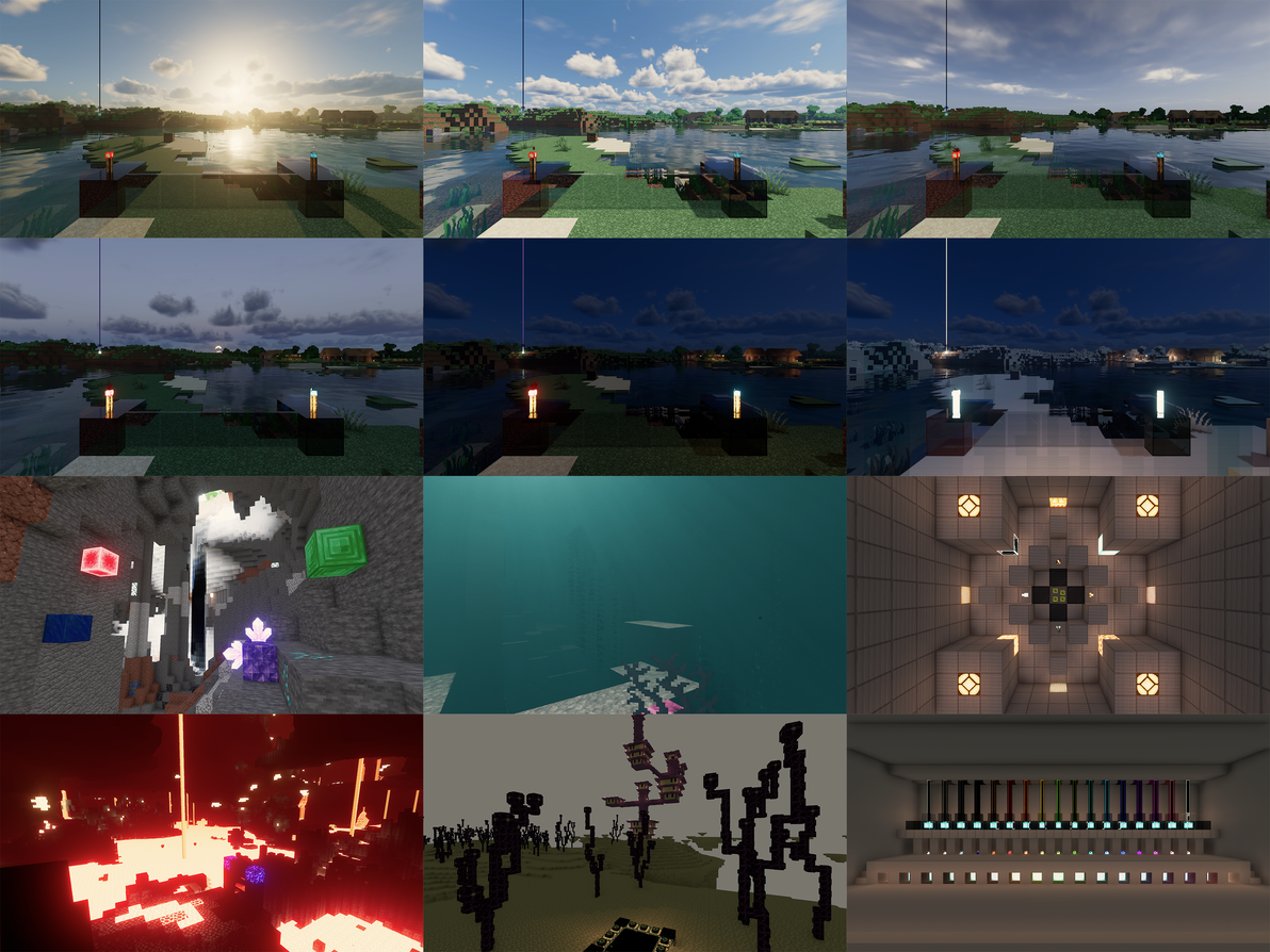Iris加载器下《我的世界》80款光影的效果测试图 - 哔哩哔哩