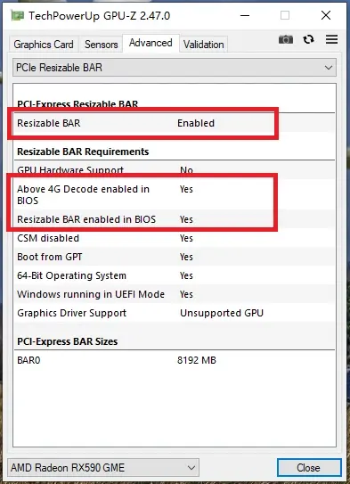 劲鲨X99-E8I+RX590GME强制开启Resizable BAR一例（可提升游戏性能） - 哔哩哔哩