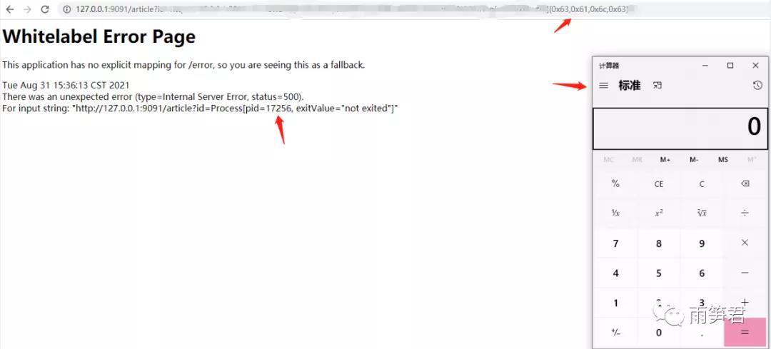 spring boot (whitelabel error page SpEL RCE) 漏洞复现 - 哔哩哔哩
