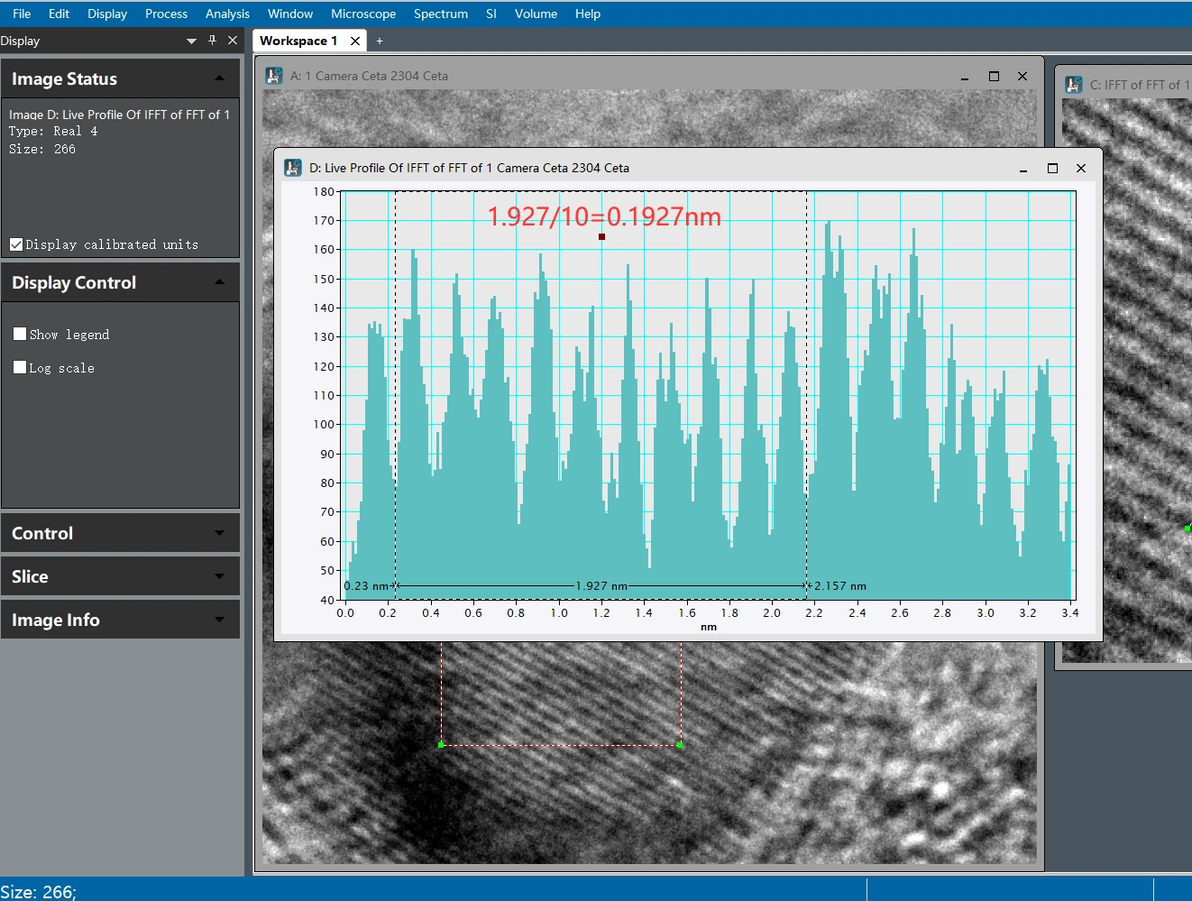 HRTEM晶格条纹间距测量——DigitalMicrograph（GMS） - 哔哩哔哩