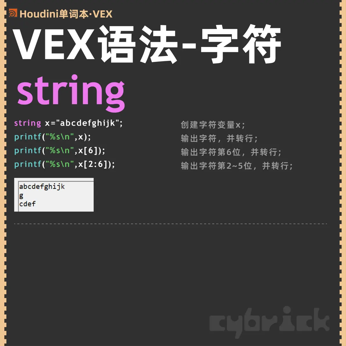 Houdini VEX 基本语法与常用命令速查 #Houdini单词本 - 哔哩哔哩
