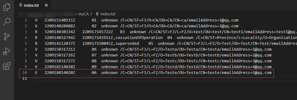 OpenSSL命令行：自建CA&操作CRL - 哔哩哔哩