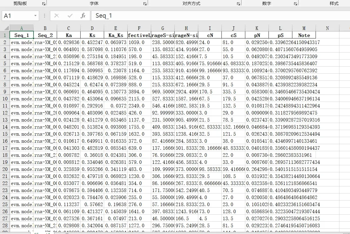 使用TBtools计算ka/ks - 哔哩哔哩