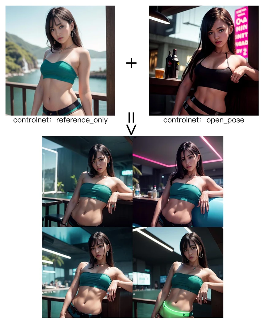 无需Lora炼丹也能保持同一人物？ControlNet新功能Refrence Only测评 - 哔哩哔哩