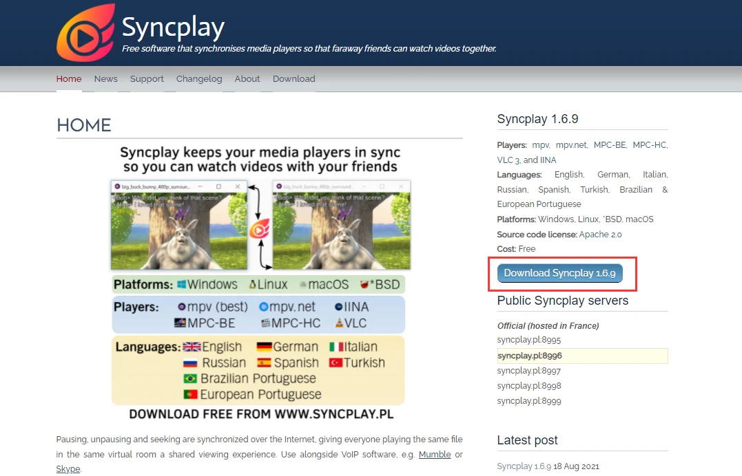 远程同步看电影(Windows下Syncplay+VLC) - 哔哩哔哩