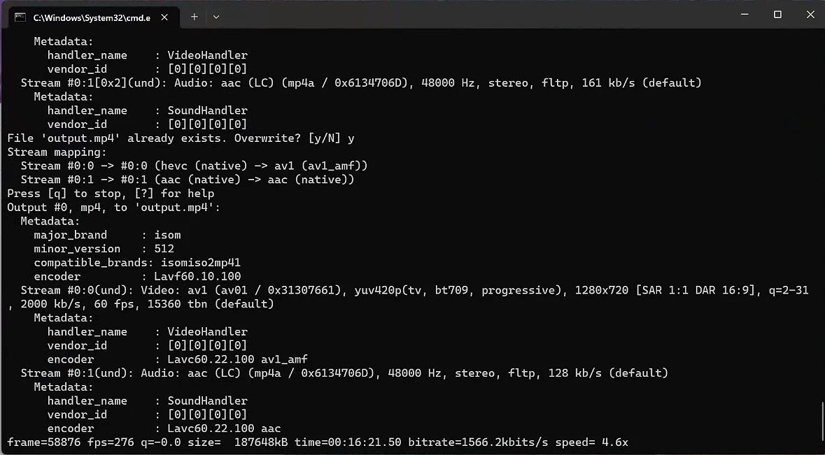 使用FFmpeg在AMD GPU上进行av1硬编码 - 哔哩哔哩