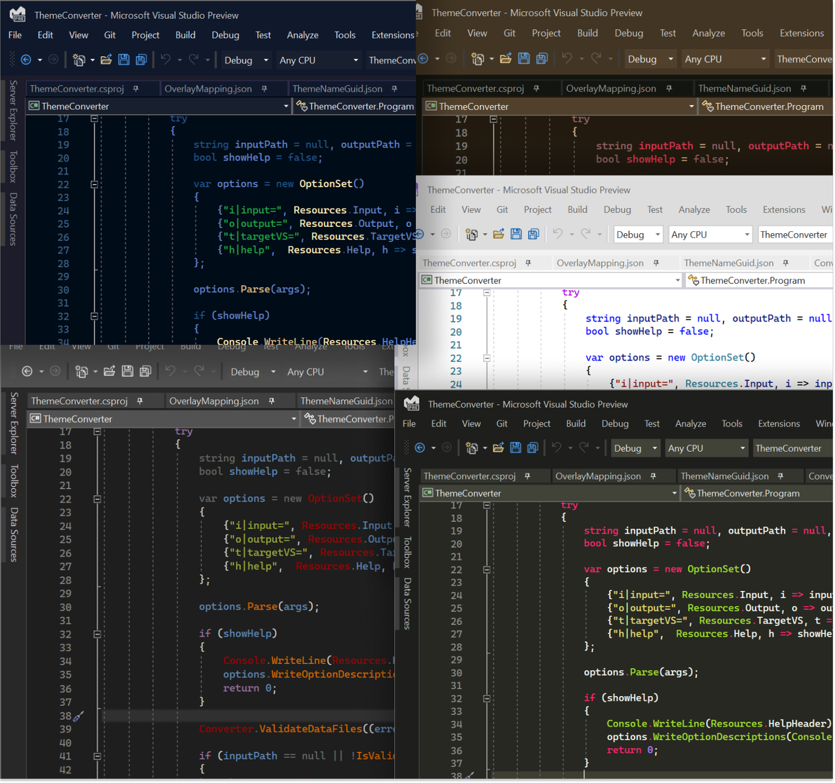 引入新的 Visual Studio 主题集合！ - 哔哩哔哩