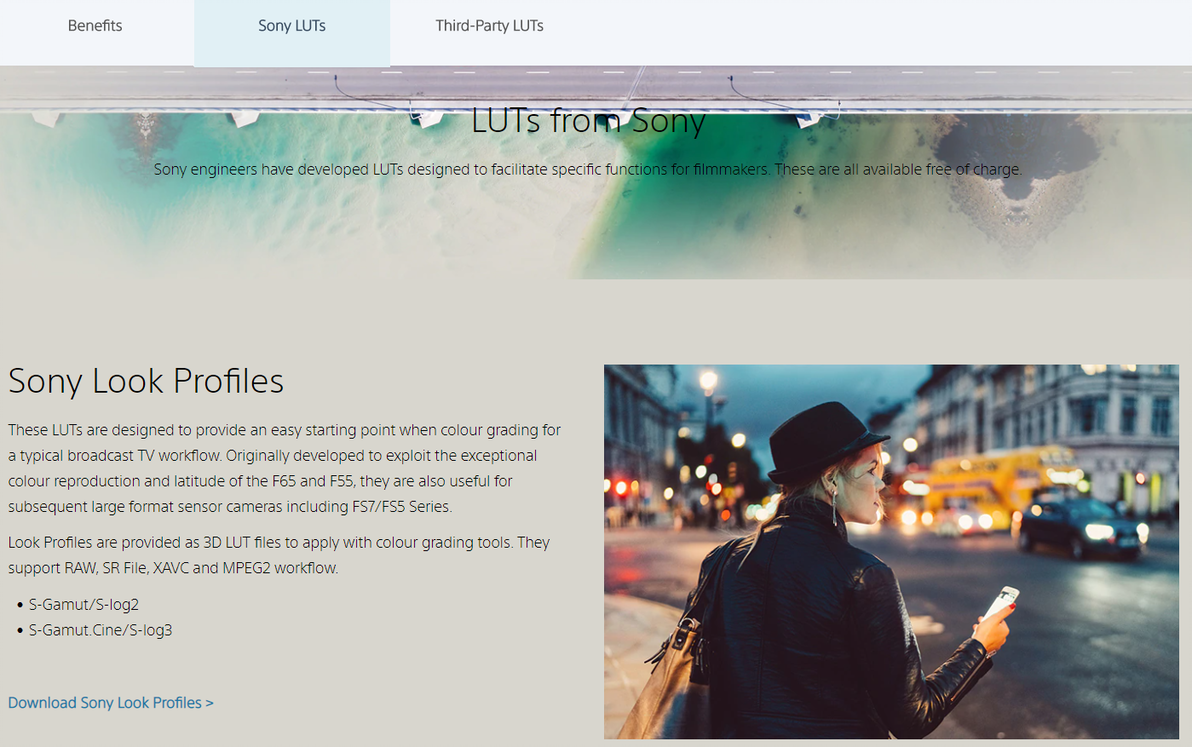 如何正确获取索尼的S-Log系列官方LUTs - 哔哩哔哩